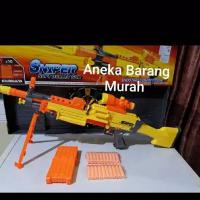 Jual Nerf murah asli semi auto 7003B sniper pistol tembakan | Shopee ...