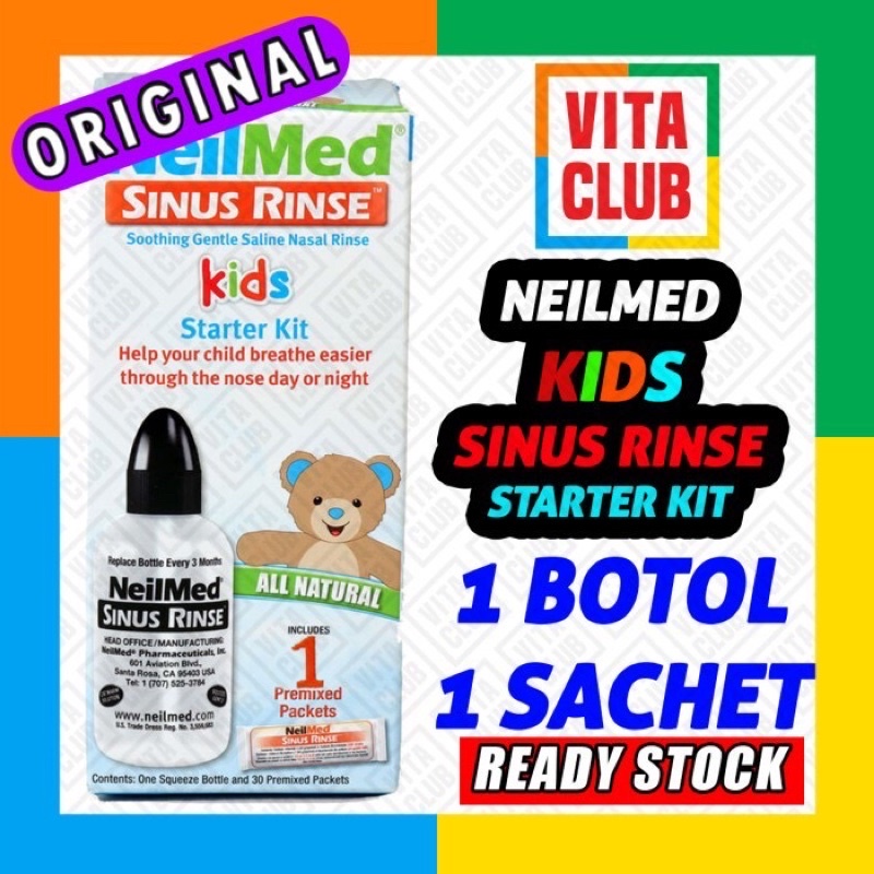 Jual Neilmed Sinus Rinse KIDS 1 botol 1 sachet nasal rinse hidung Anak ...