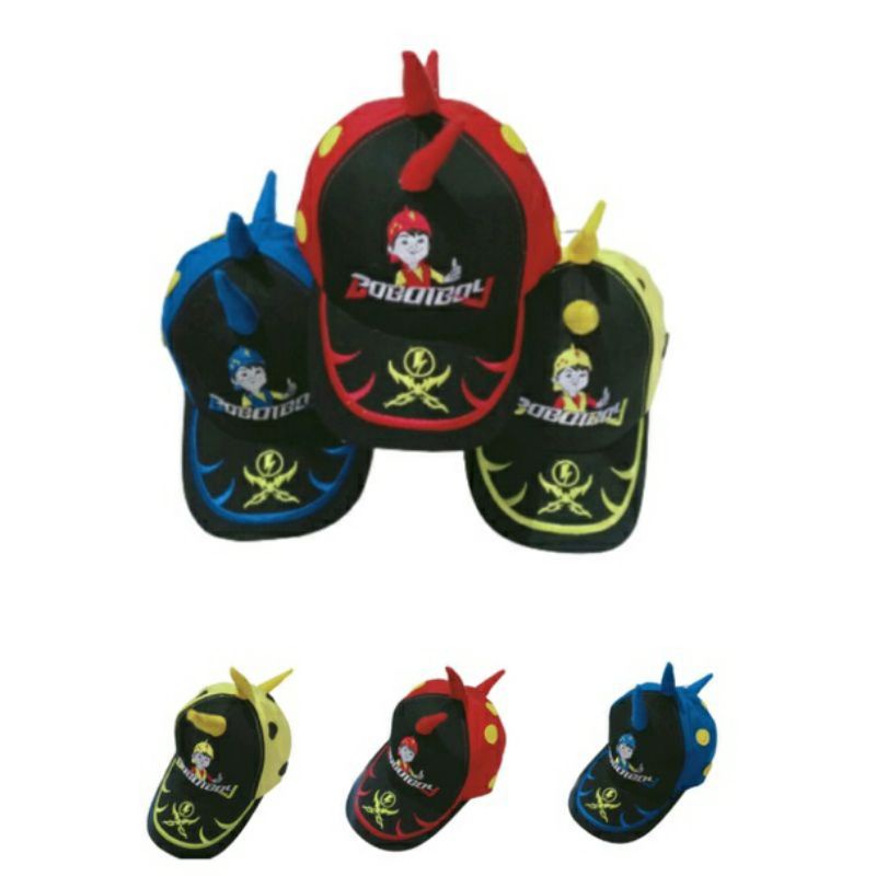 Jual topi Boboiboy bordir topi anak boboy anak bordir usia 3-8 tahun ...
