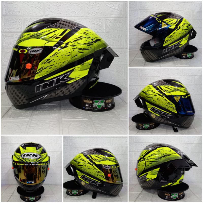 Jual INK CL MAX MOTIF SERI #7 BLACK YELLOW FULL PAKET GANTENG VISOR ...
