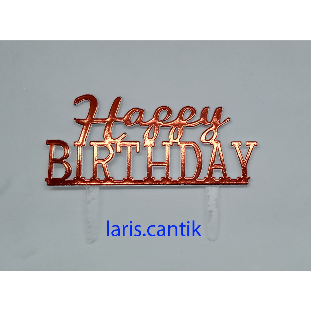 Jual Cake Toper Happy Birthday Merah Tusuk isi 50 Pcs | Shopee Indonesia