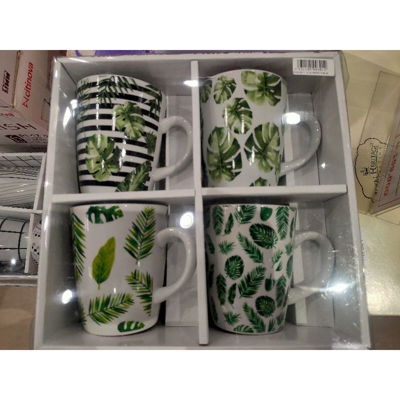 Jual GELAS SET 4 KOPIN MUG CLASSIC PALM ASS | Shopee Indonesia