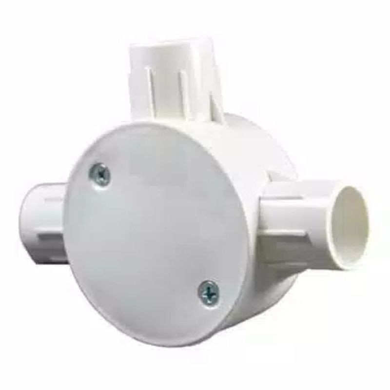 Jual T DUS PUTIH BAUT Cabang 3 Way t-dus t dos Putih 20MM inbow T 3-way ...