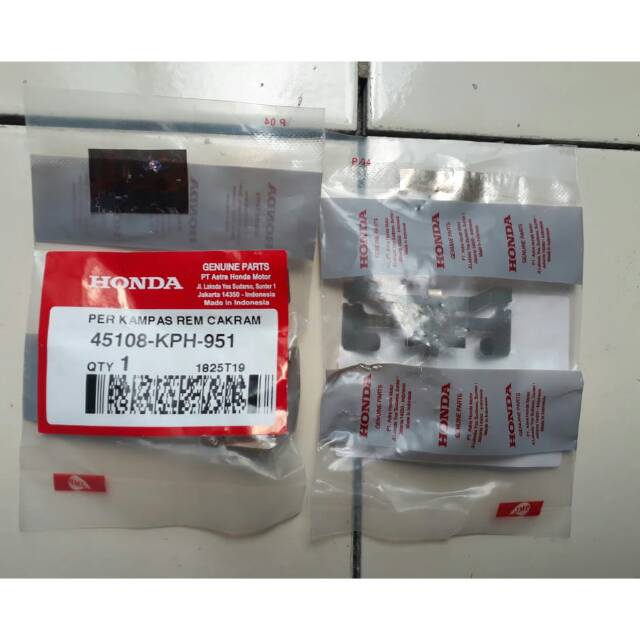 Jual Springpad seng kaliper kampas rem depan honda 2 piston original ...
