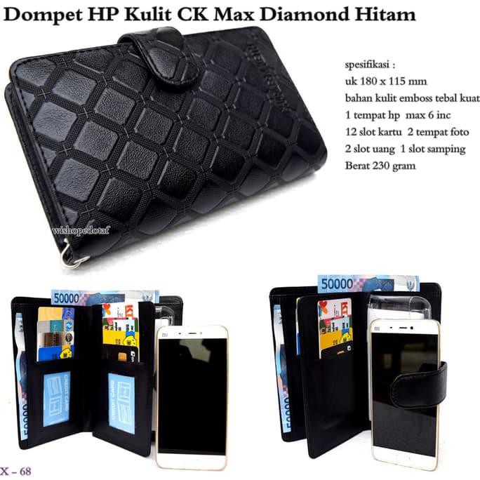 Jual Dompet Hp Wanita Kulit Ck Max Diamond Up To 5,8 Inc Hitam H33 ...