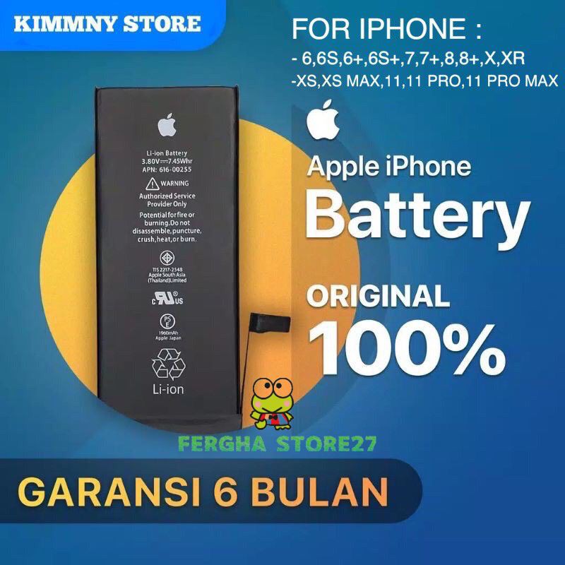 Jual BATTERY BATRE BATERAI BATRAI IPH 5 6 6+ PLUS 6S+ 6SPLUS 7 7+ 7PLUS 8 8+ 8 PLUS XR X XS 11 ...