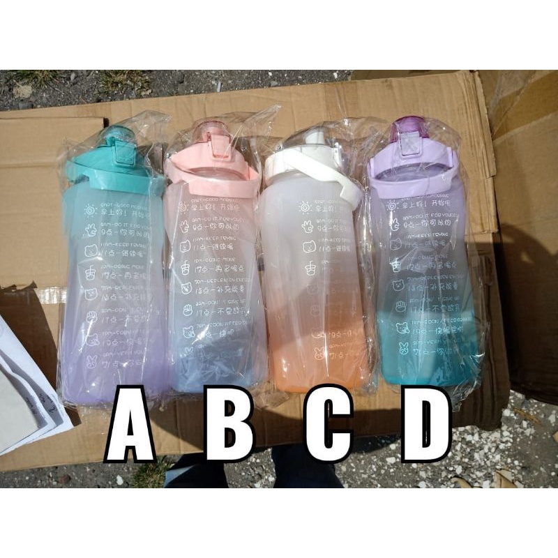 Jual Botol gradasi 2 liter ada penanda waktu dan ganggangnya plus free ...
