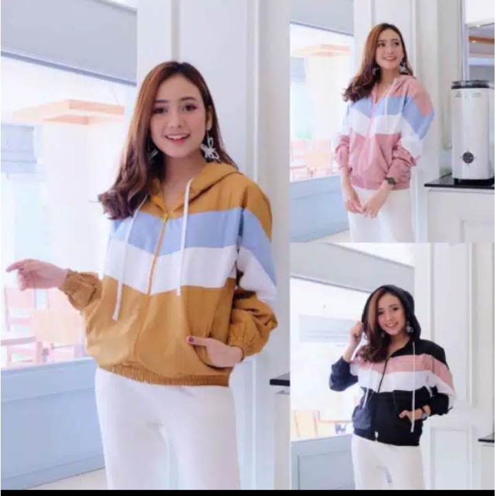 Jual LUMINO JAKET - PAKAIAN WANITA KEKINIAN - JAKET TRILY- JAKET WARNA ...