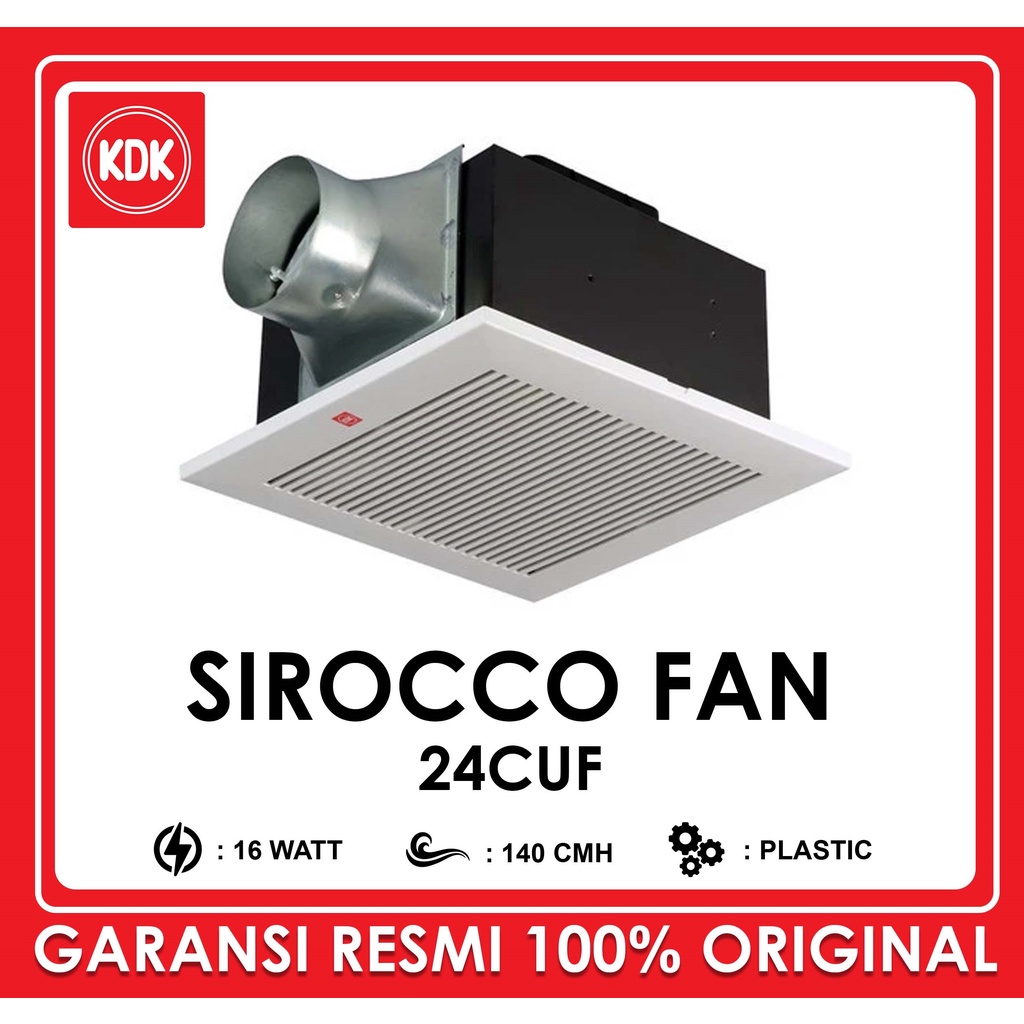 Jual KDK 24CUF – Ceiling Exhaust Fan Sirrocco 24cm Kipas Angin Hisap ...