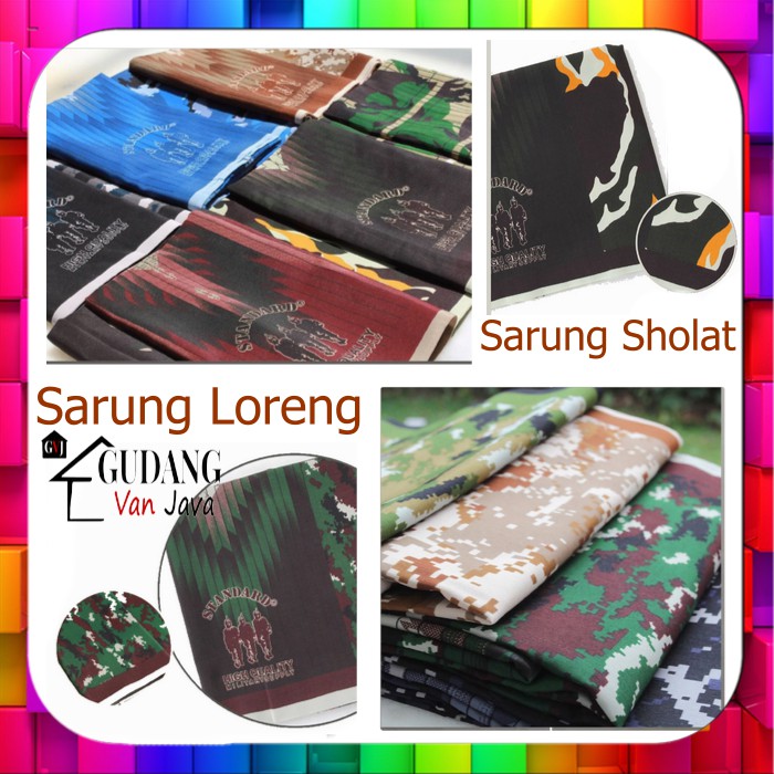 Jual Sarung Dewasa Motif Loreng Army TNI Sarung Santri Sholat Pria ...