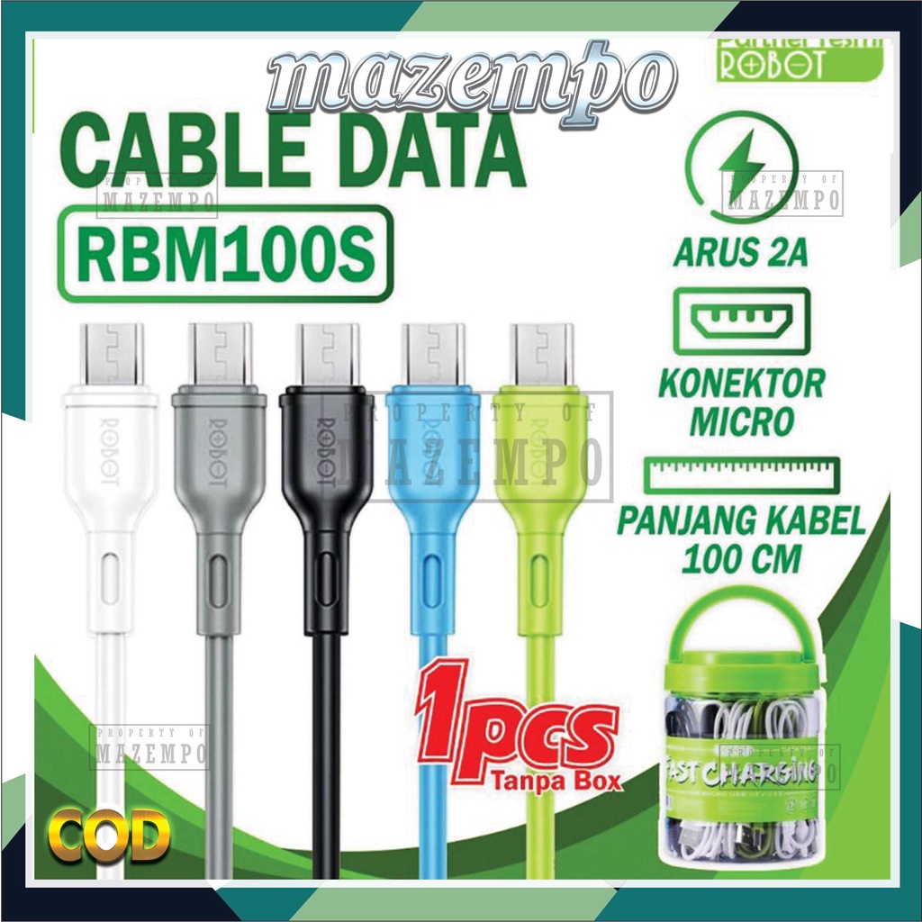 Jual KABEL DATA cas micro usb RBM 100S FAST CHARGING ROBOT RBM100 casan ... Jual KABEL DATA cas micro usb RBM 100S FAST CHARGING ROBOT RBM100 casan ...