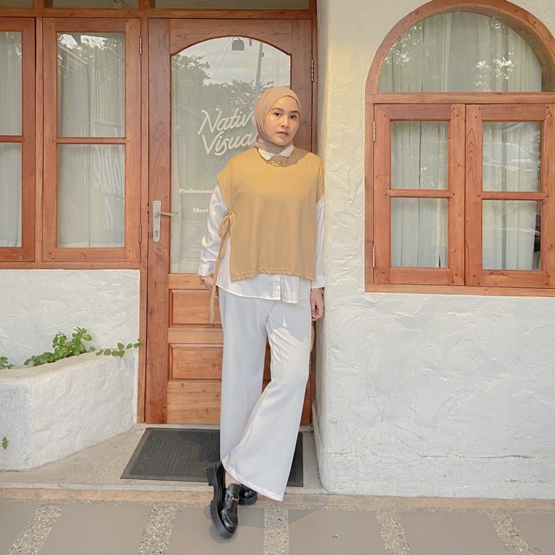 Jual Scuba Kulot Pants - kulot jumbo hitam putih - office cullote - fit ...