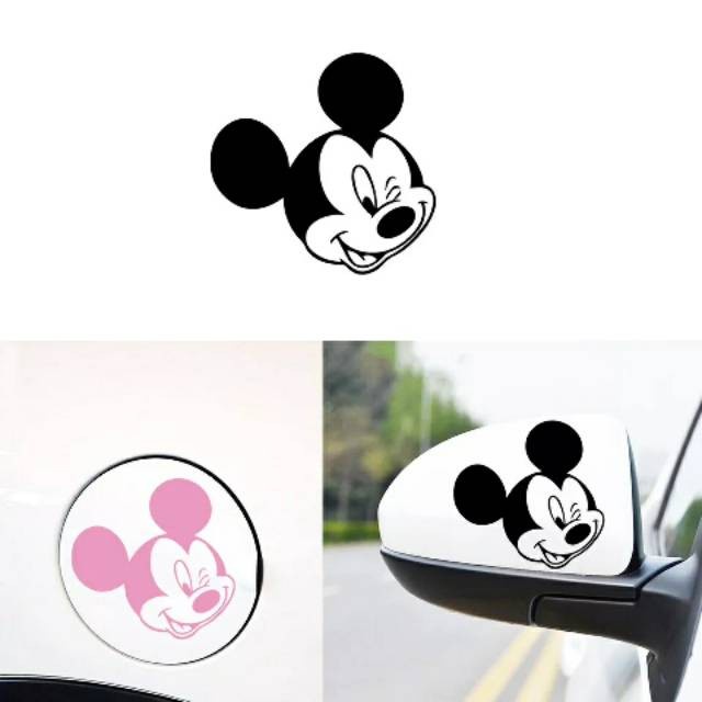 Jual cutting sticker mickey mouse 10cm stiker mobil keren lucu murah ...