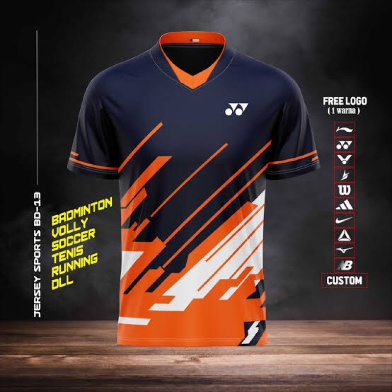 Jual JERSEY BAJU KAOS BADMINTON BISA CUSTOM DESAIN FREE NICKNAME BISA BUAT SATUAN ATAU BANYAK ...