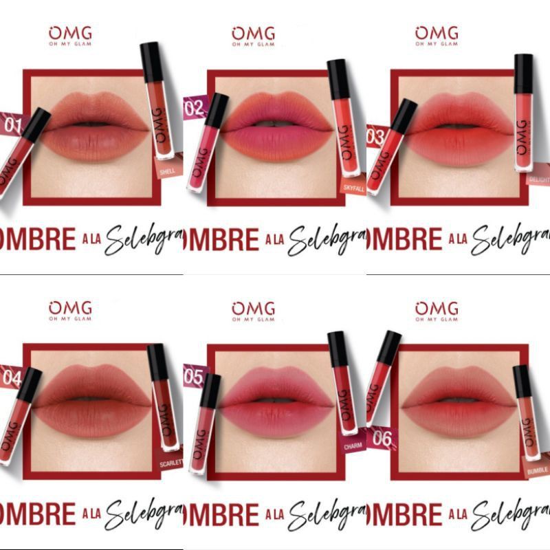 Jual OMG Oh My! Glam Matte Kiss Lip Cream Combo Ombre 2pcs | Shopee ...