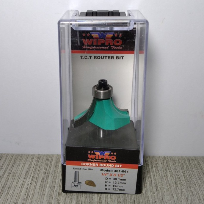 Jual WIPRO MATA PROFIL ROUTER ROUND OVER BITS 1/2" X R 1/2" 301-061 ...