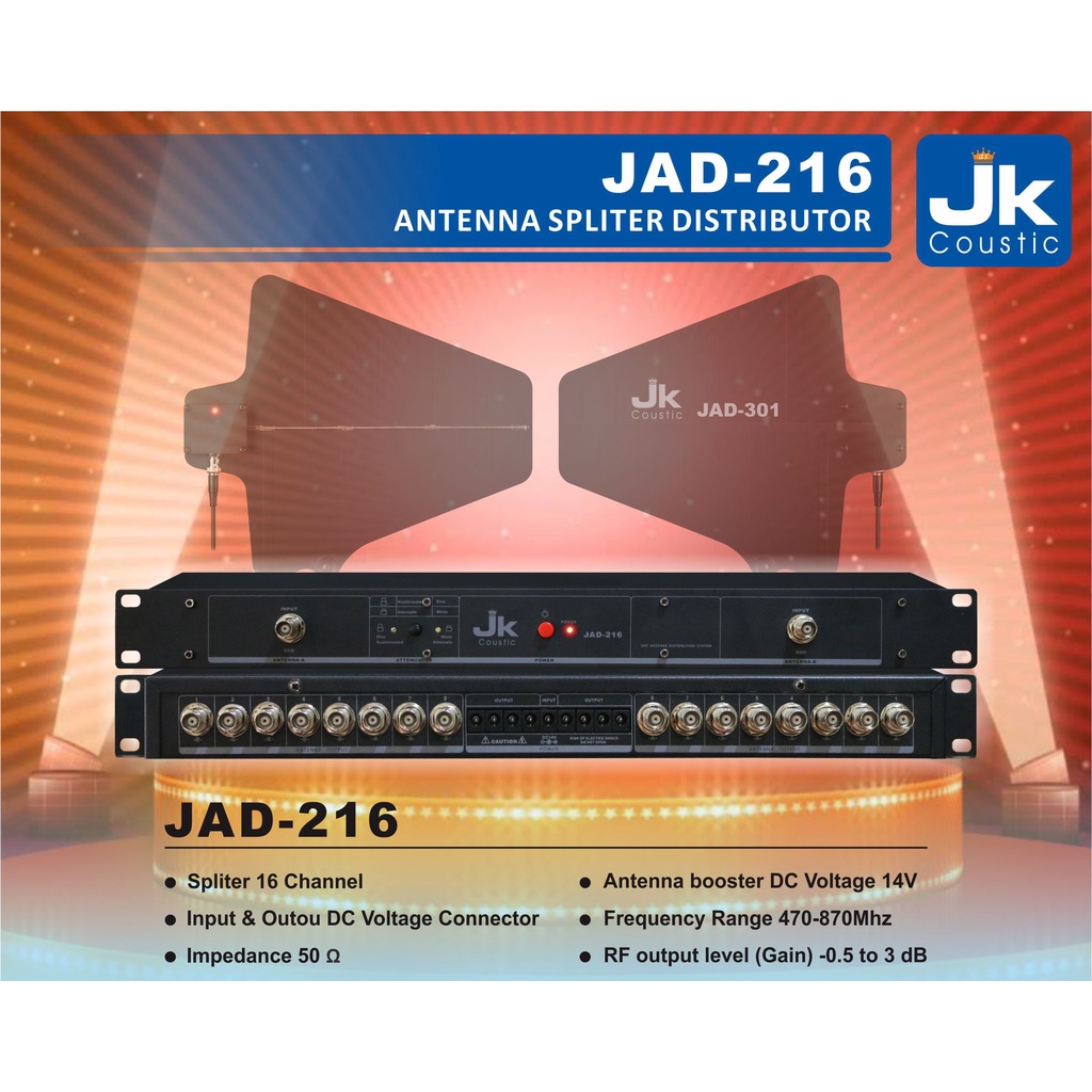 Jual Penguat Sinyal Mic Wireless JK Coustic JAD 216 | Shopee Indonesia