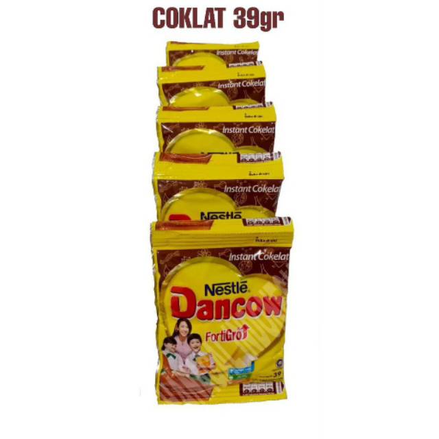 Jual SUSU DANCOW FORTIGRO COKLAT 39GR/10 Pcs | Shopee Indonesia