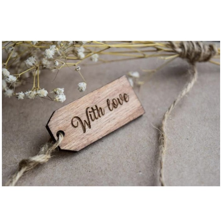 Jual Label Tag Kayu | Hampers Tag Kayu | 4x2cm | Hiasan Hampers ...