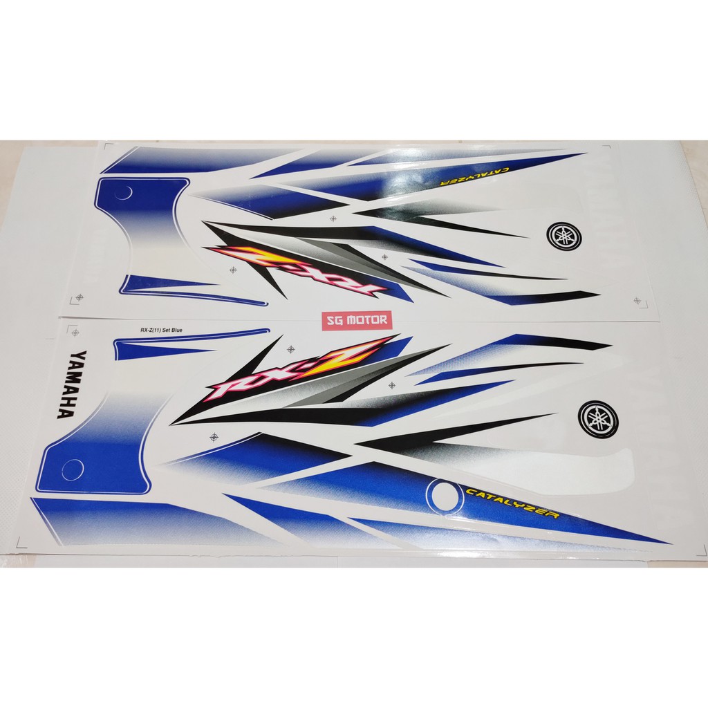 Jual STIKER BODI RX-Z BARU. STRIPING BODY YAMAHA RX-Z CATALYZER WARNA ...