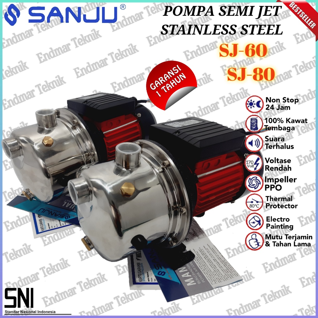Jual SANJU SJP SJ-60 SJ-80 Pompa Air Semi Jet Pompa Air Isi Ulang ...