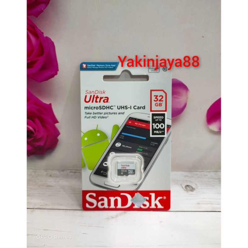 Jual Micro SD Memory Sandisk ULTRA 32GB Class 10 Speed 100 / MMC ...