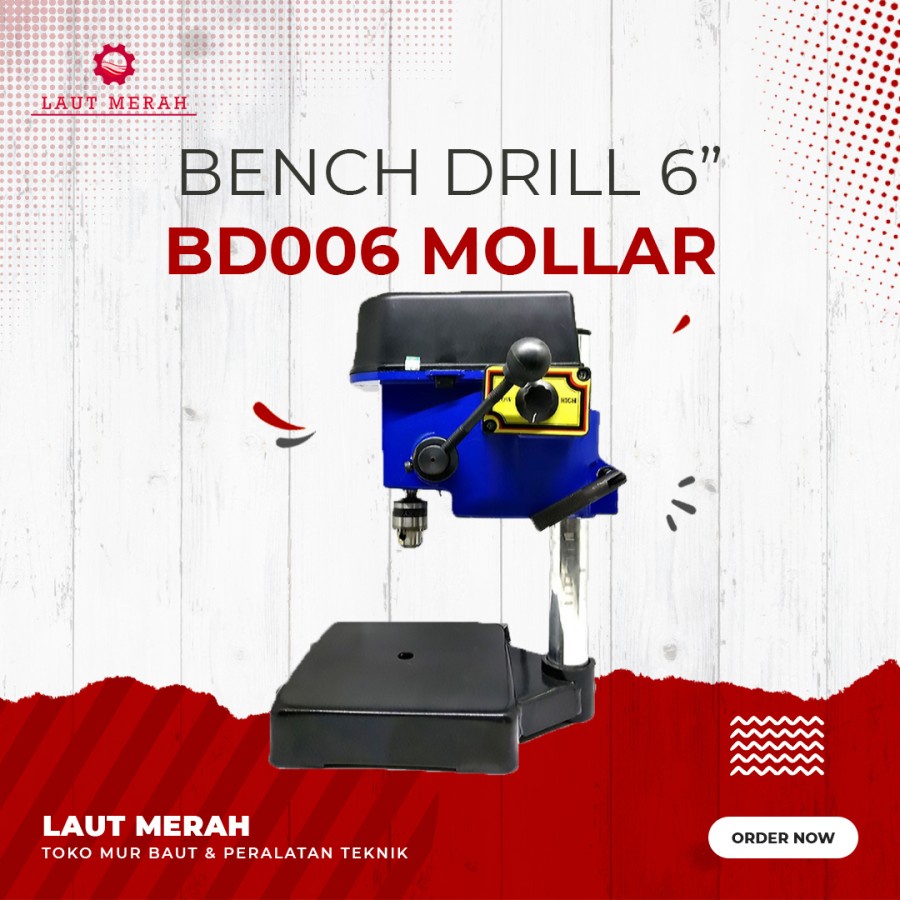 Jual MESIN BOR DUDUK MINI 6MM BENCH DRILL VARIABLE SPEED MOLLAR MLR - BD006 | Shopee Indonesia