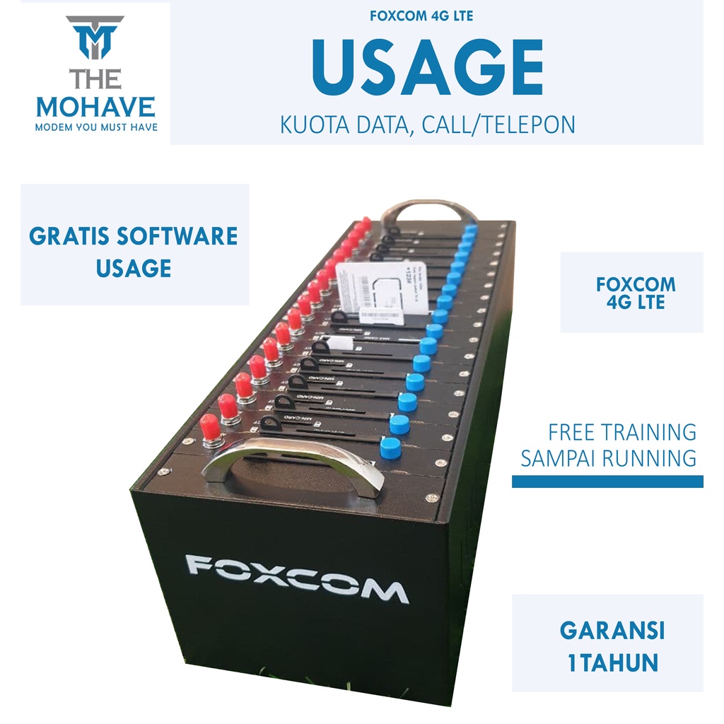 Jual Modem Pool Foxcom 4G 16 Port Usage Used Data Kuota Internet 16 ...