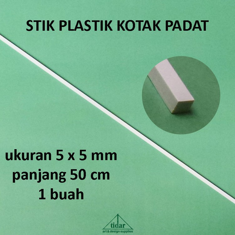 Jual White Square Tube Plastic Stick / Stik Plastik Putih Kotak Padat 5 ...