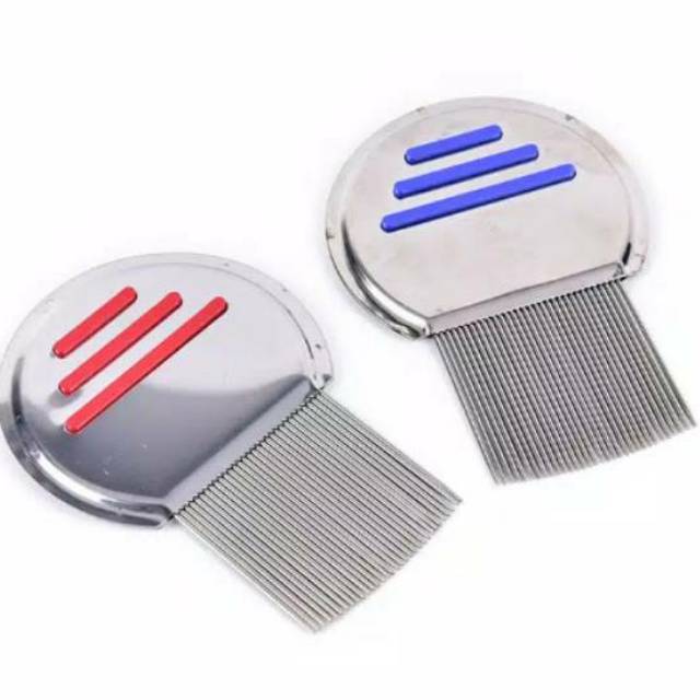 Jual SERIT LOGAM serit kutu & ketombe Sisir Rambut Sisir Kutu Stainless ...