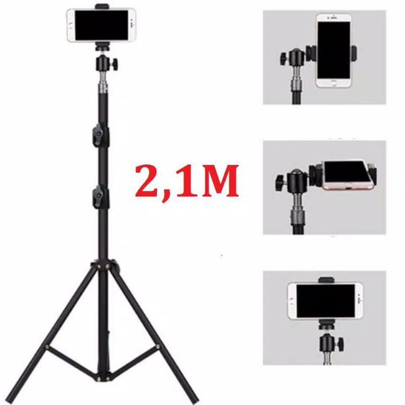 Jual Tripod HP Dan Kamera Tinggi 2,1 m Tripod Ringlight | Shopee Indonesia