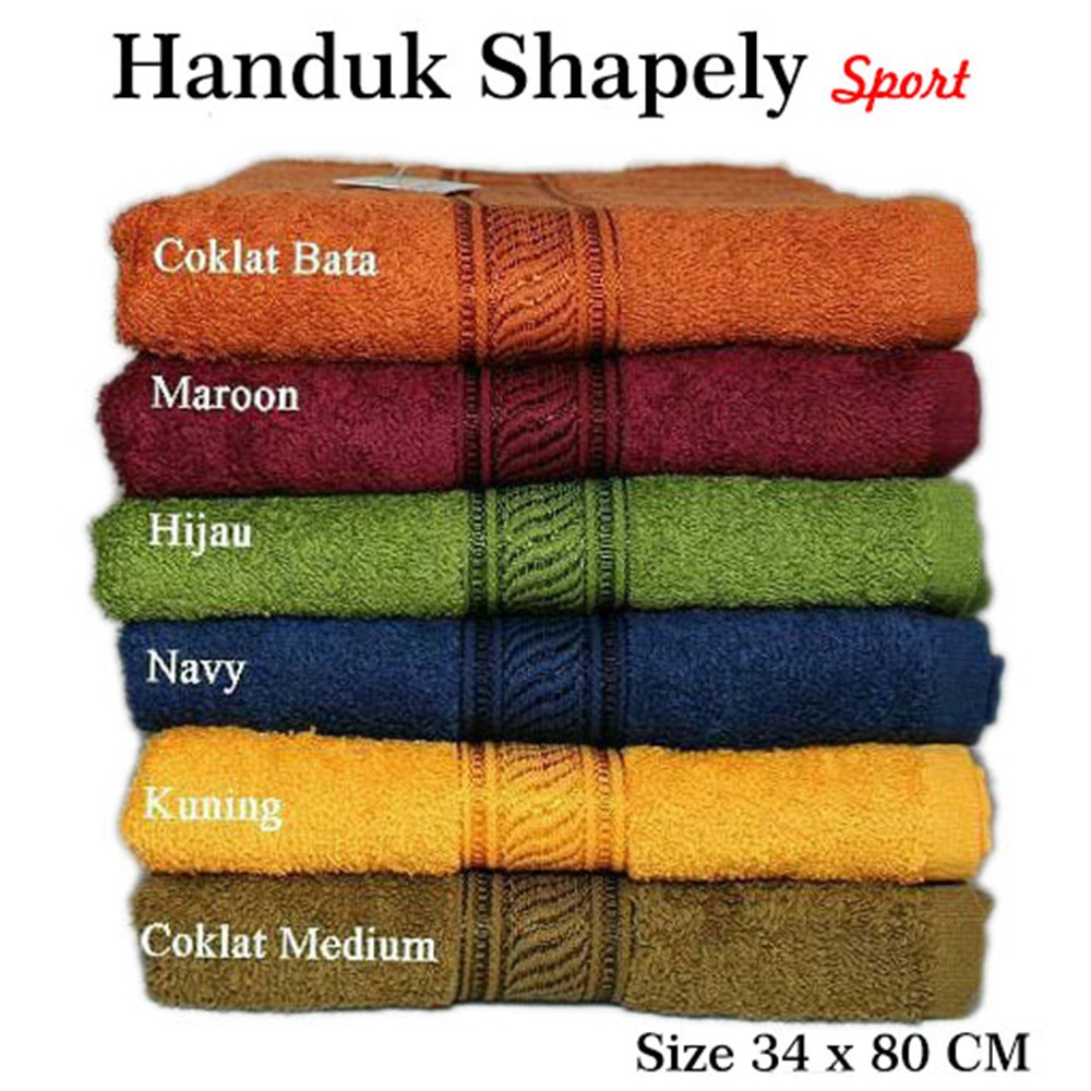 Jual Handuk Sport Shapely uk.34 x 80 cm / handuk olahraga / handuk muka ...