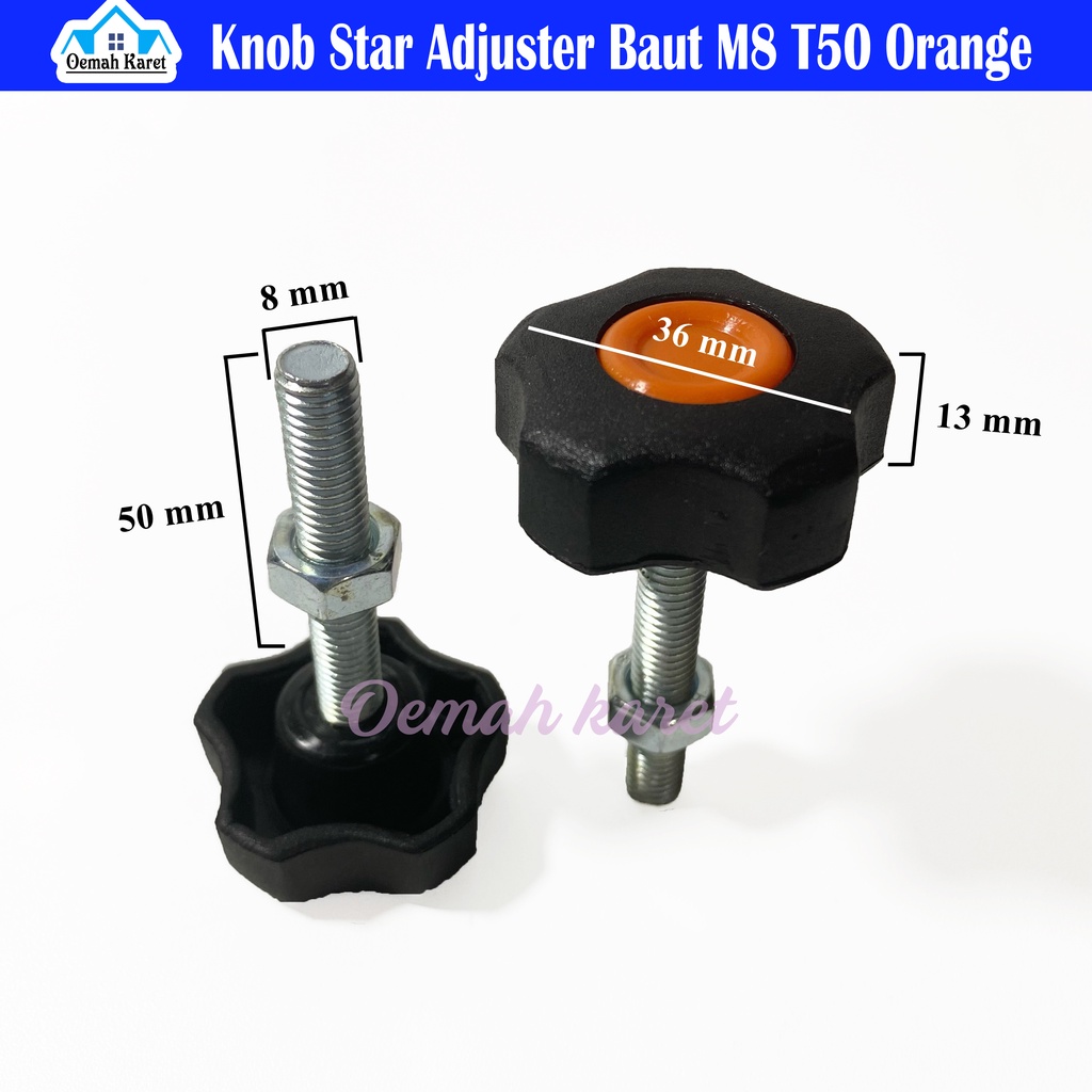 Jual Knob Star Adjuster Baut M8 T50 Orange | Shopee Indonesia
