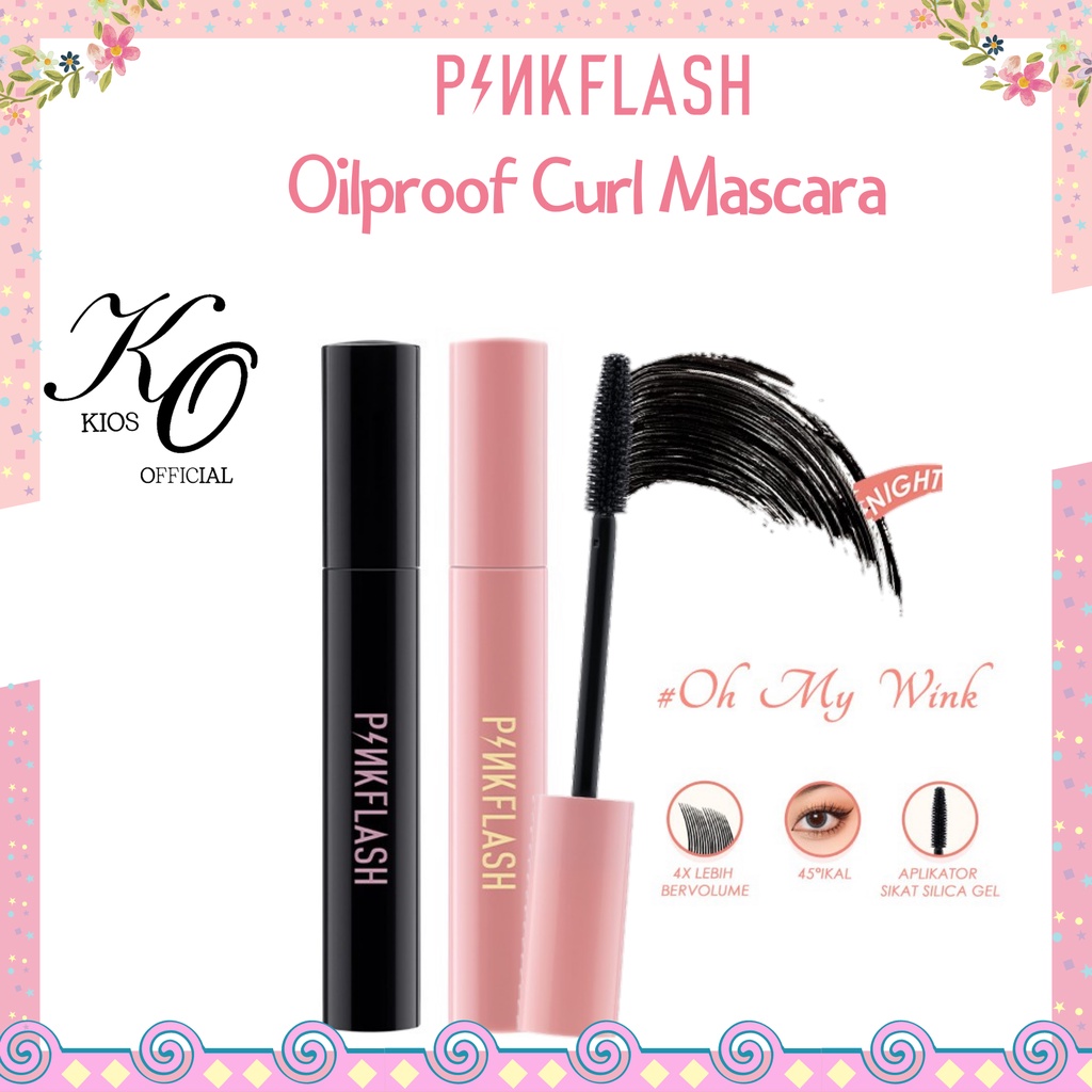 Jual Pinkflash Oilproof Curl Mascara | Day Mascara | Night Mascara ...