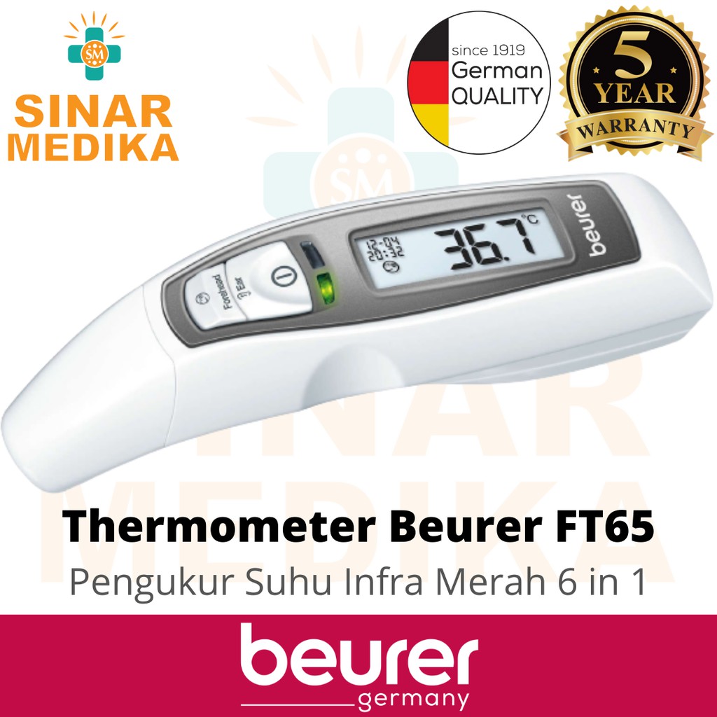 Jual TERMOMETER 6 IN 1 BEURER FT 65 / THERMOMETER FT65 ALAT PENGUKUR SUHU INFRARED DIGITAL ...