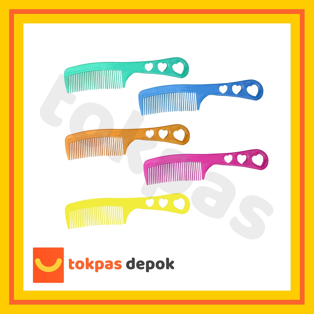 Jual Sisir Plastik Renggang (Desain Lubang Hati) | Shopee Indonesia