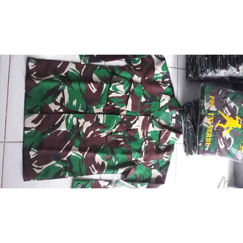 Jual Baju / Seragam / Pakaian PDL Loreng TNI Serbu Trimatra Velbed ...