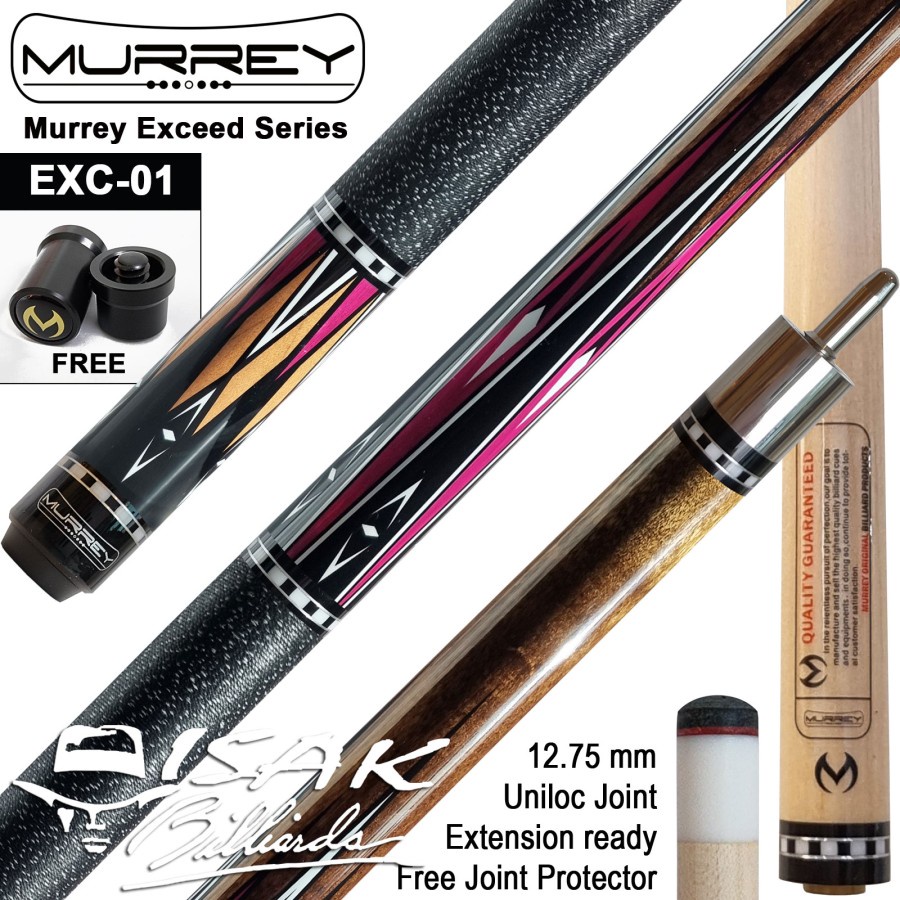 Jual Murrey Exceed EXC-01 Cue - Uniloc Maple Extension Bumper Stick ...