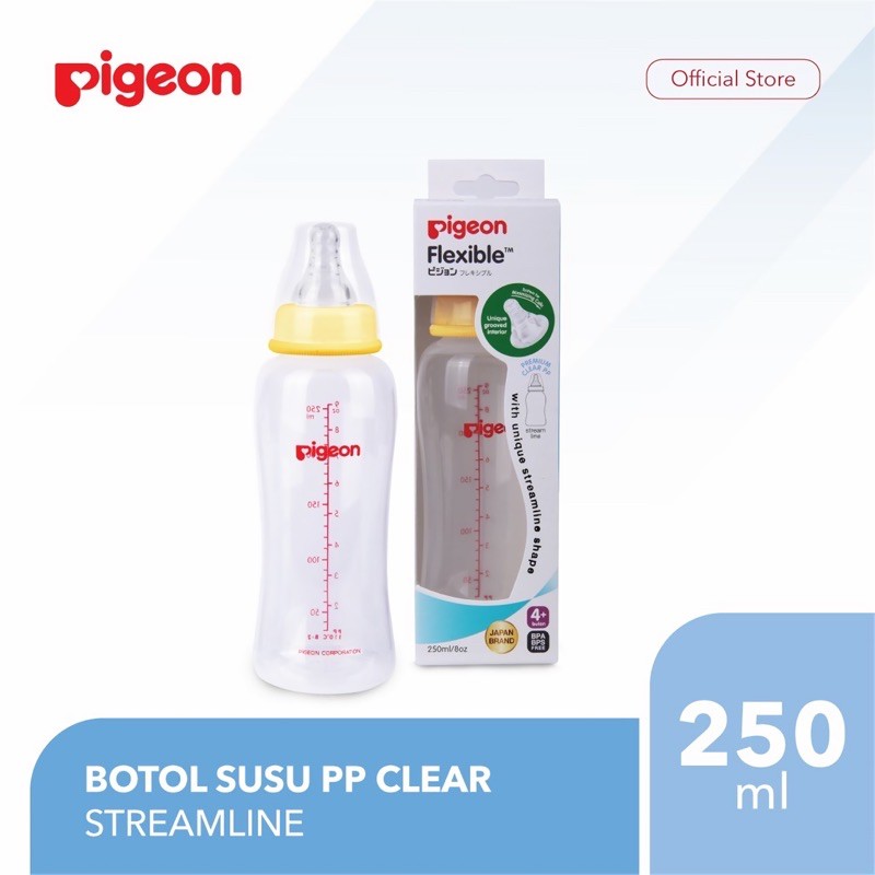 Jual Pigeon Botol PP Clear Streamline 250ml (Botol susu bayi) | Shopee Indonesia