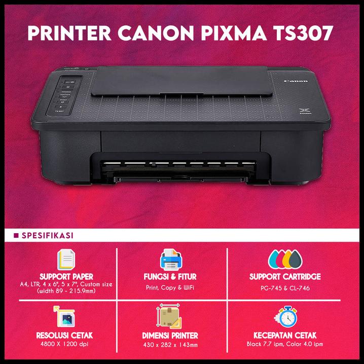 Jual Printer Canon Ts307 Ts 307 Print Wifi Cartridge 745S 746S | Shopee ...