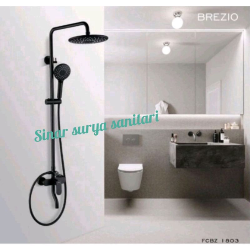 Jual Kran shower tiang hitam panas dingin / keran tiang shower hitam ...