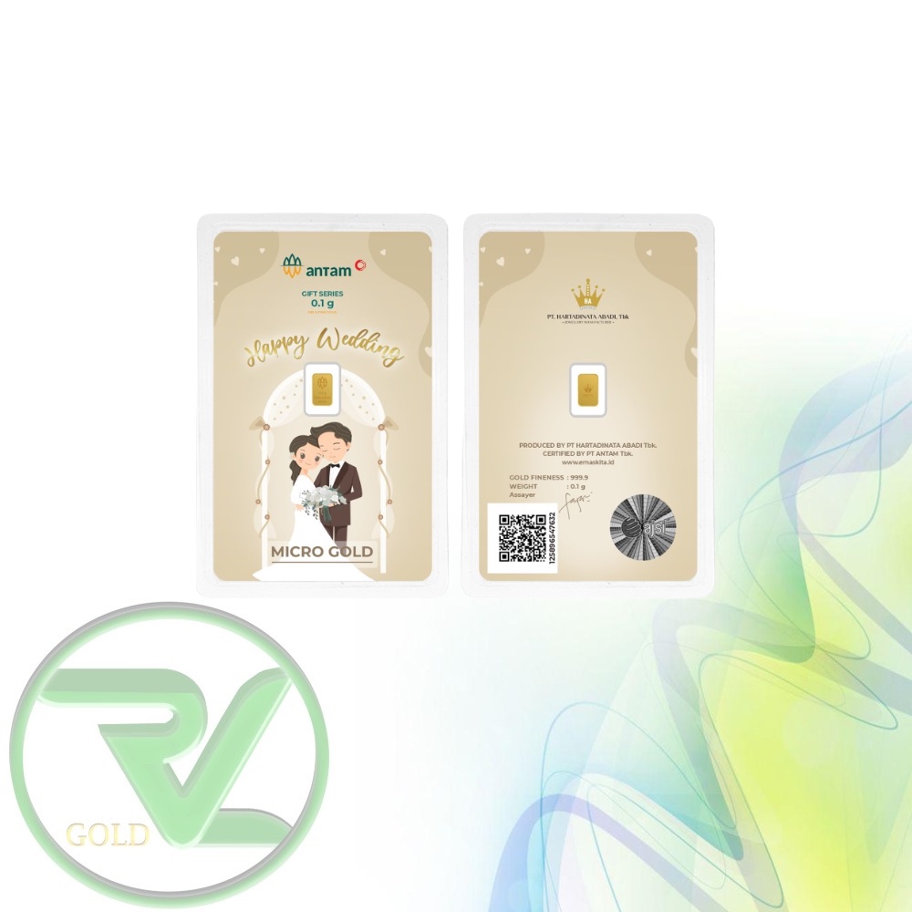 Jual Rvl Gold Micro Gold Antam Hartadinata (Ha) Berat 0.1 Gram Wedding ...