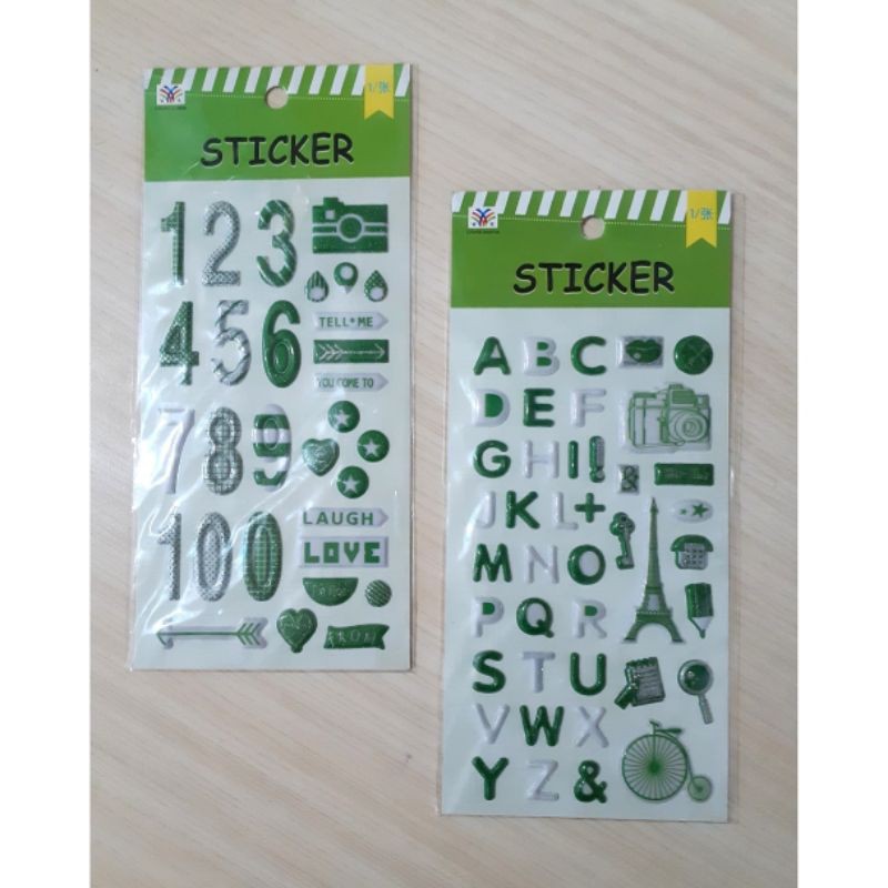 Jual Stiker angka huruf decorative, sticker dekoratif scrapbook ...