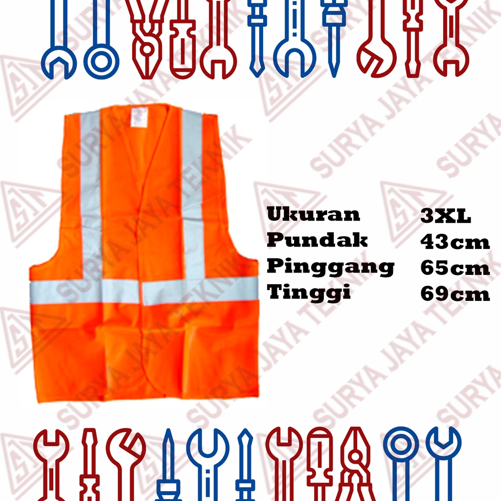 Jual Rompi Safety / Safety Vest Oren | Shopee Indonesia