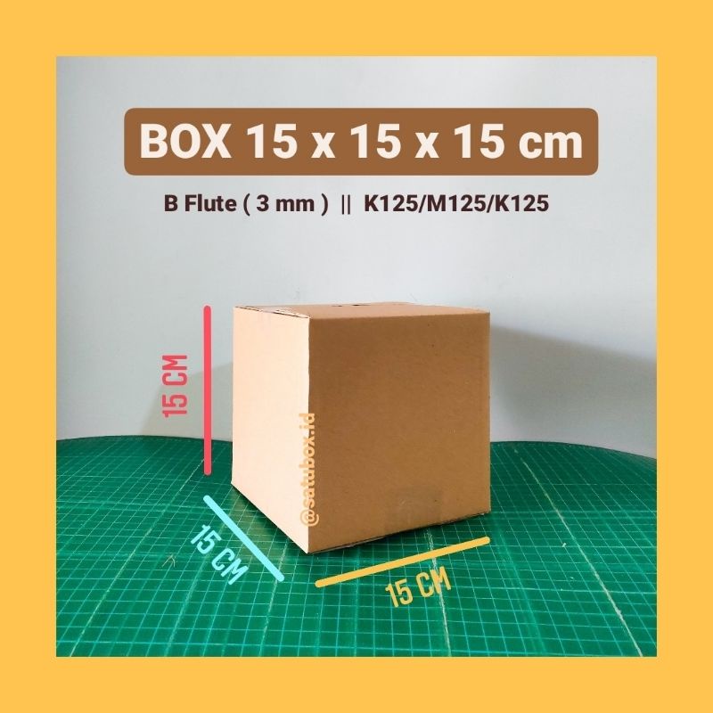 Jual kardus karton box polos uk. 15x15x15 cm, single wall tebal 3mm ...