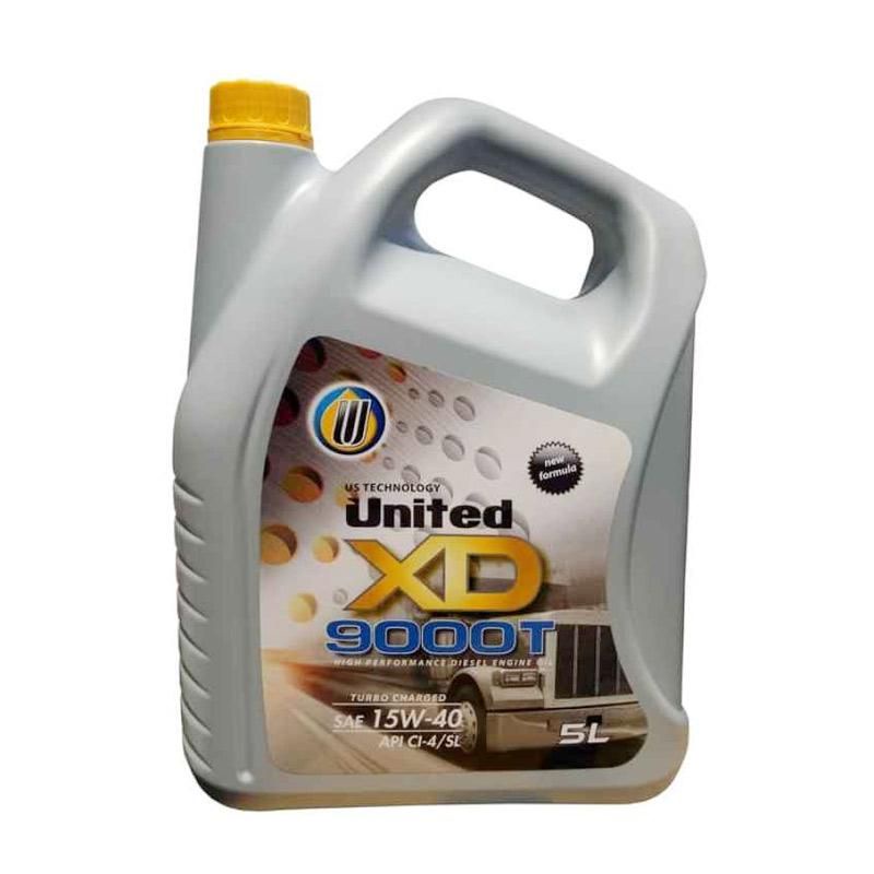 Jual UNITED OIL ENGINE XD 9000T TURBO DIESEL SAE 15W40 CI-4 SL 5 LITER ...