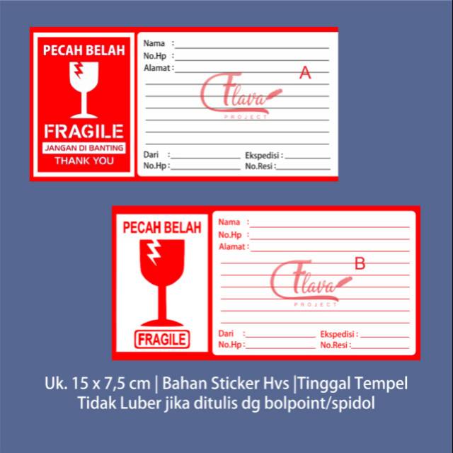 Jual Stiker pengiriman fragile | stiker online shipping | label alamat ...