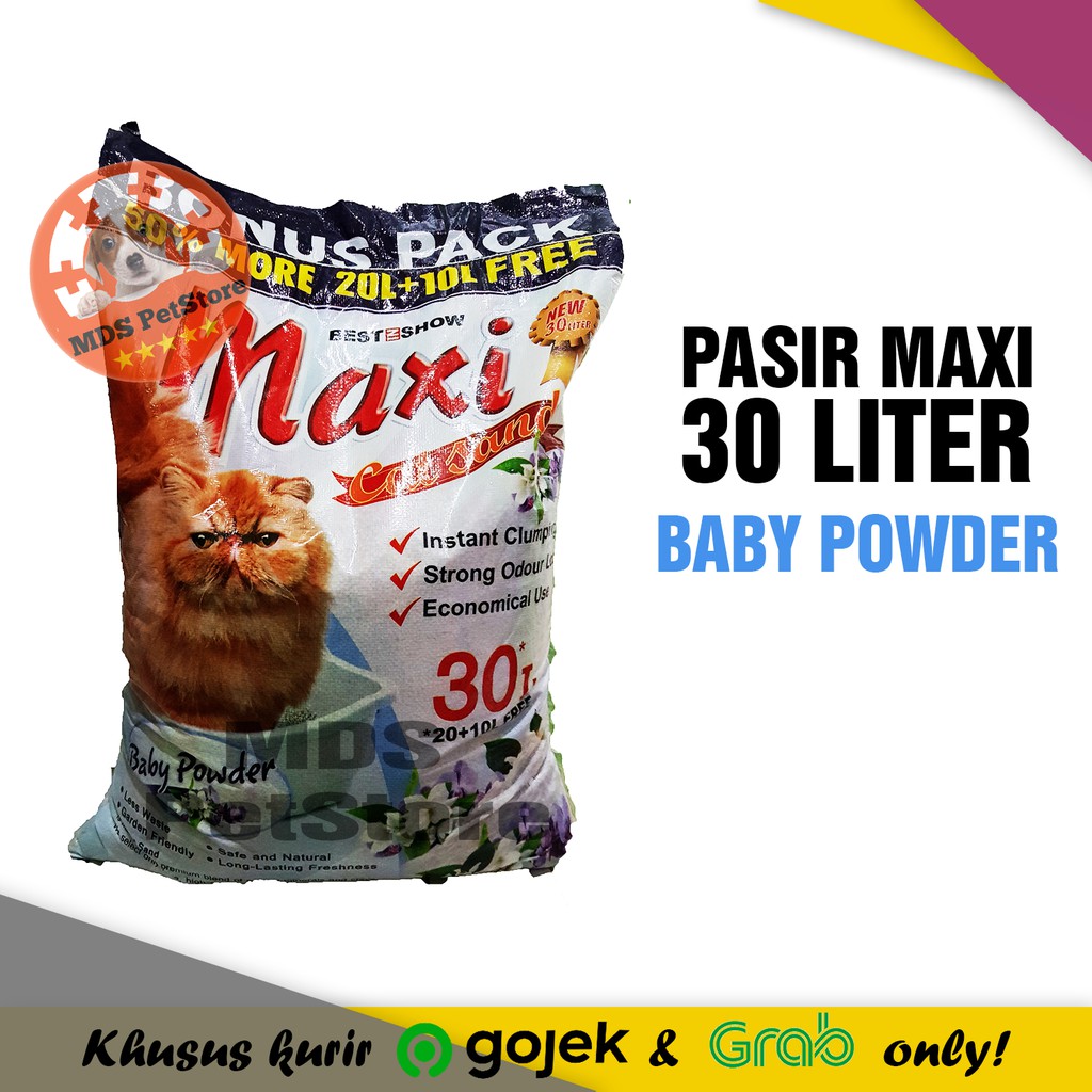 Jual Pasir Kucing Maxi Cat Sand 30 Liter | catsand 30liter 30ltr 30l ...