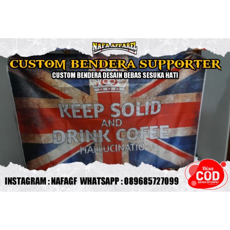 Jual CUSTOM BENDERA SUPPORTER BEBAS GAMBAR | Shopee Indonesia