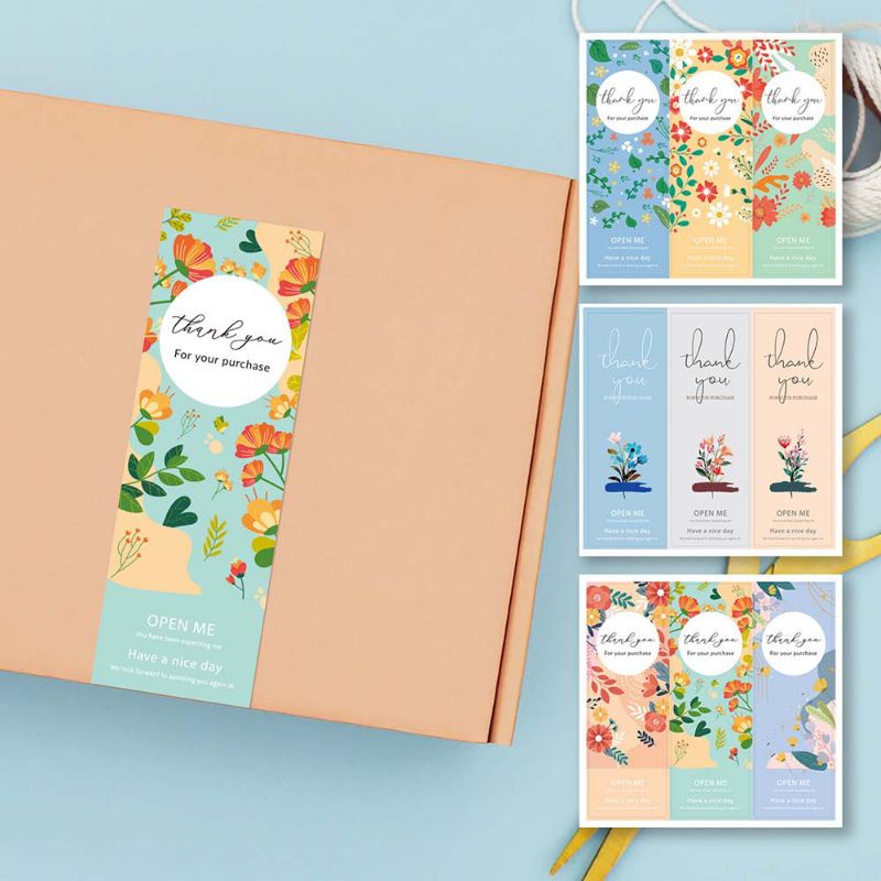 Jual ( 10 Lembar = 30 Pcs ) Stiker Label Segel Open Me & Thank You ...